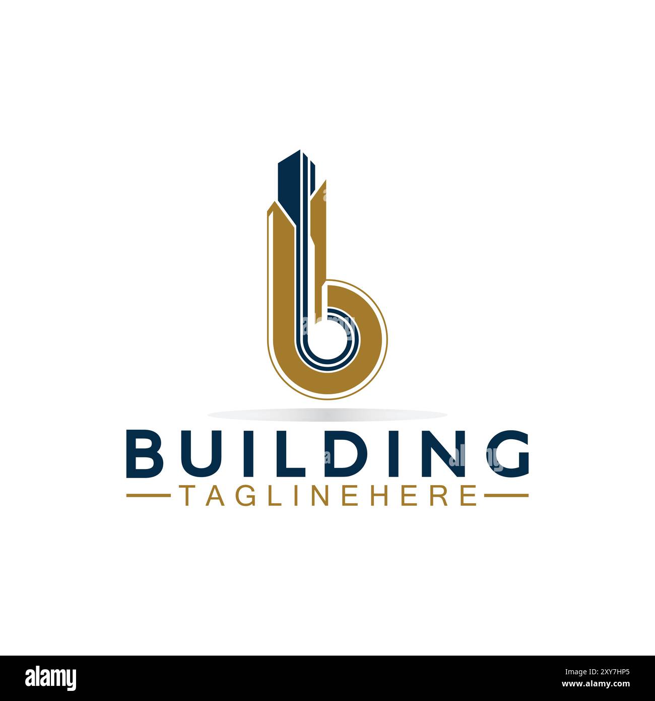 initial B with building vector logo design. Letter B logo formed ...
