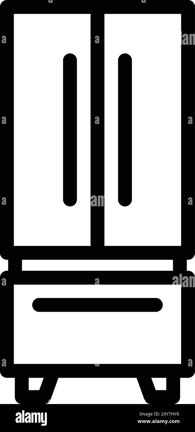 Refrigerator Vector Icon Design Illustration Stock Vector Image & Art ...