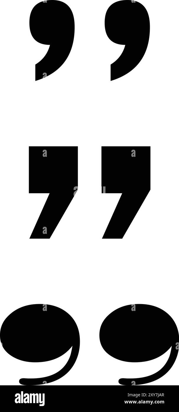 Collection Quotation Mark, Black quote, quotation symbol, Set of Quote ...