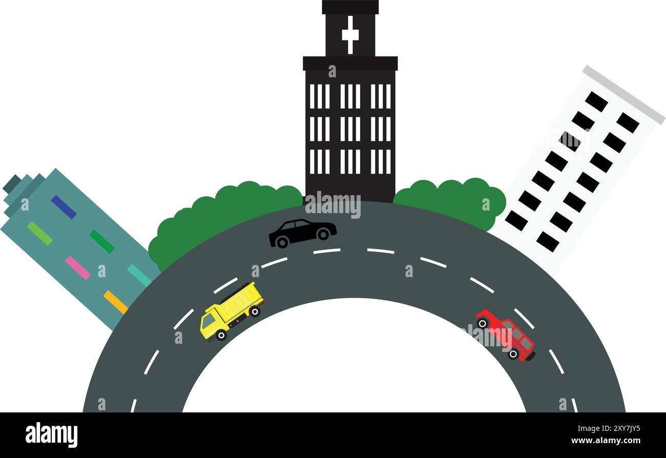 360 degree city view Stock Vector Images - Alamy