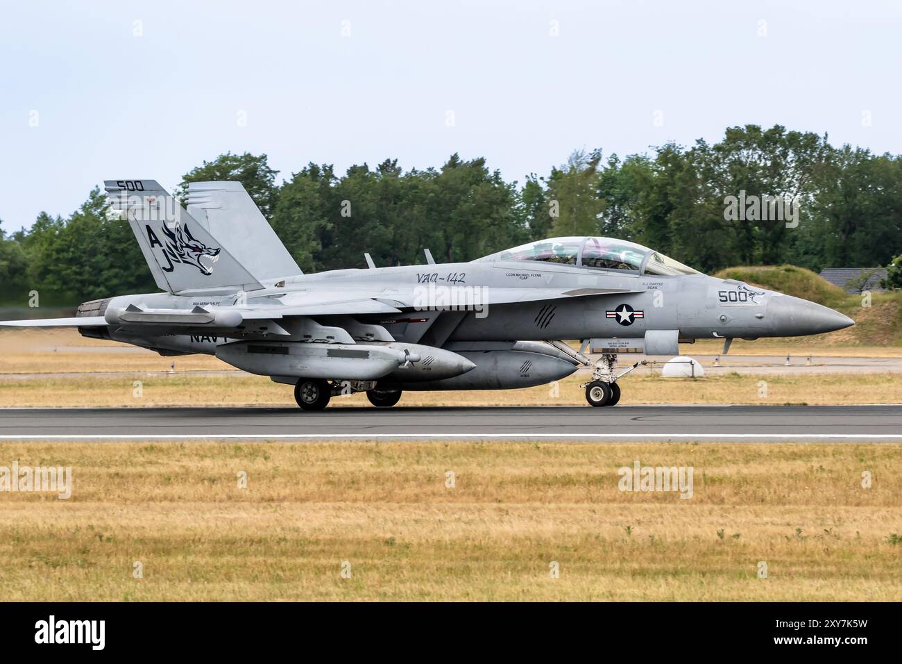 US Navy Boeing EA-18G Growler electronic warfare jet from VAQ-142 ...