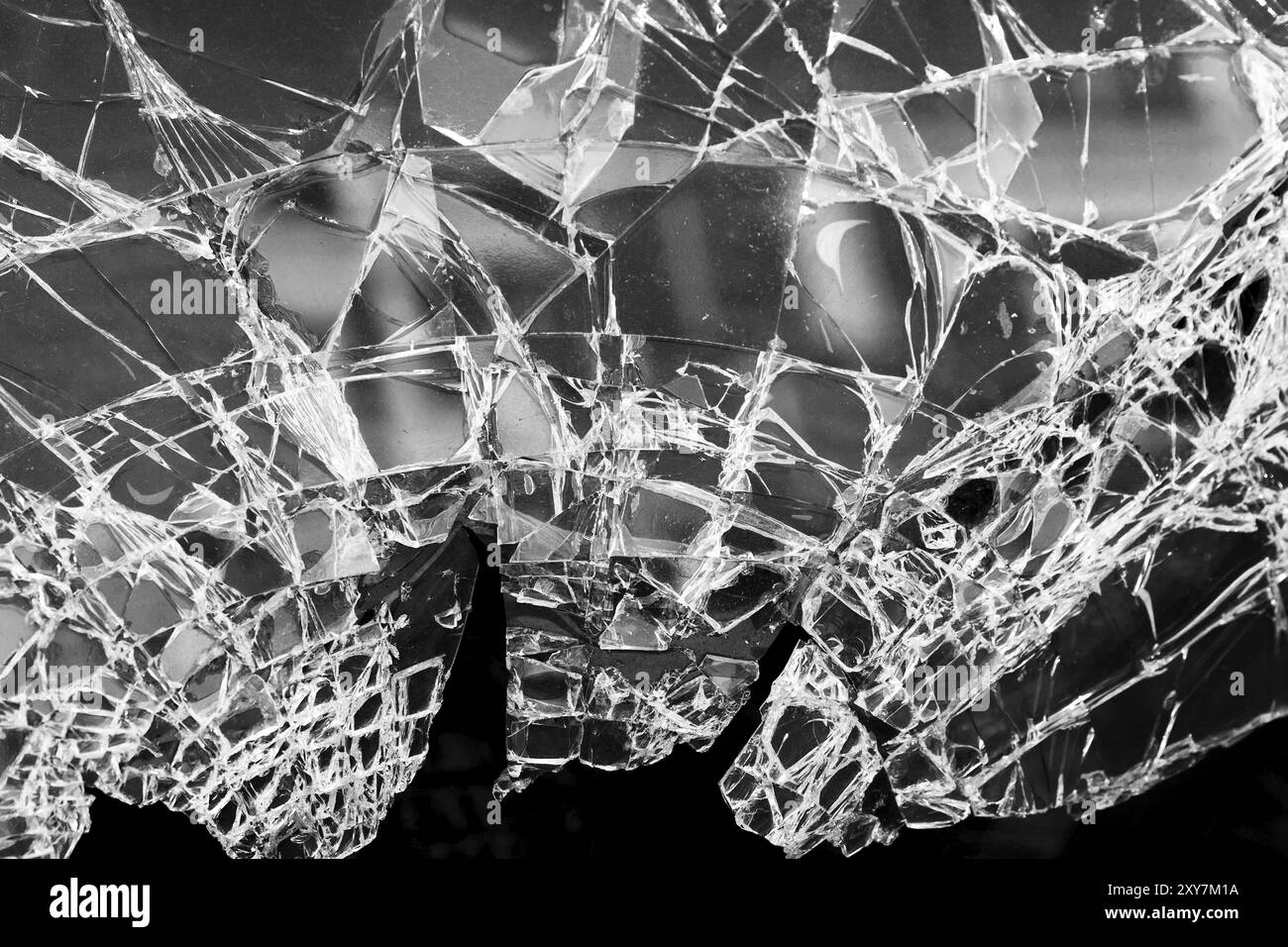 Accident cracked damaged broken house window glass Stock Photo - Alamy