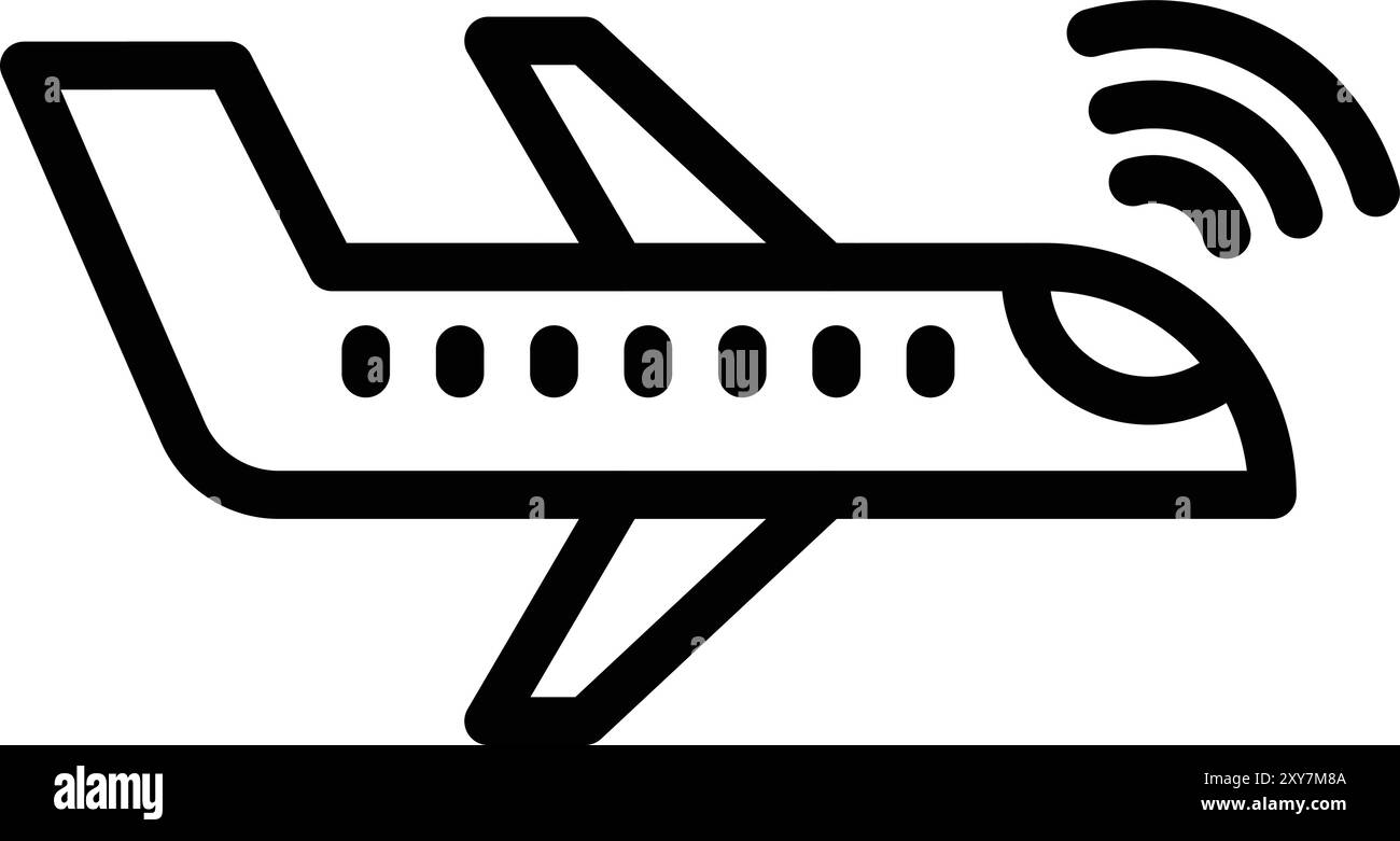 Airplane icons on color Black and White Stock Photos & Images - Alamy