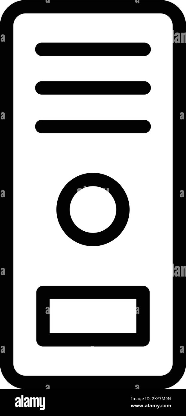 Computer case Vector Icon Design Illustration Stock Vector Image & Art ...