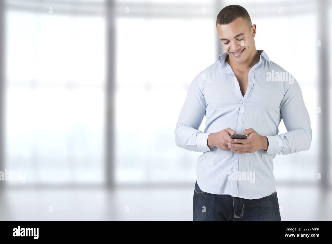 Man send message on hi-res stock photography and images - Alamy