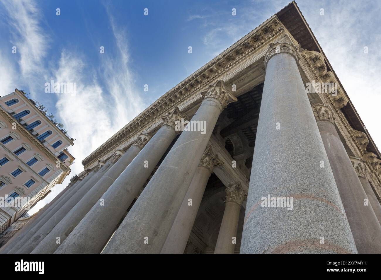 Columns at the Pantheon in Rome, Italy, Europe Stock Photo - Alamy