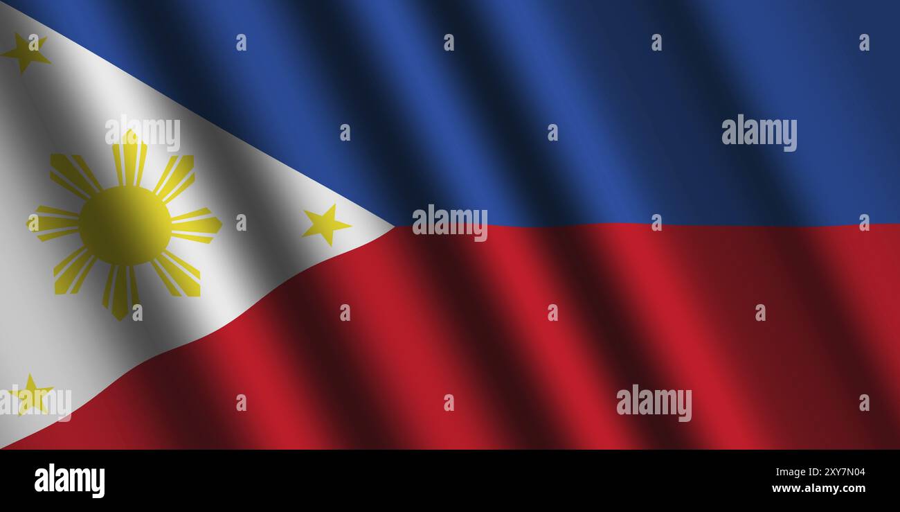 The Philippines flag flying in the wind Stock Photo - Alamy
