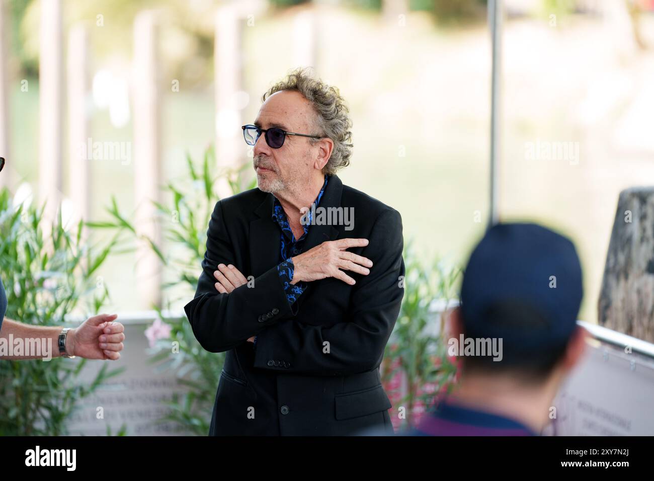 VENICE, ITALY - AUGUST 28 2024 - Tim Burton, Winona Ryder, Jenna Ortega ...