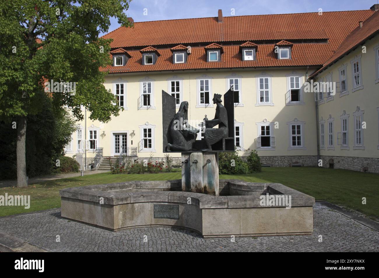 Monument to Roswitha von Gandersheim in Bad Gandersheim Stock Photo - Alamy