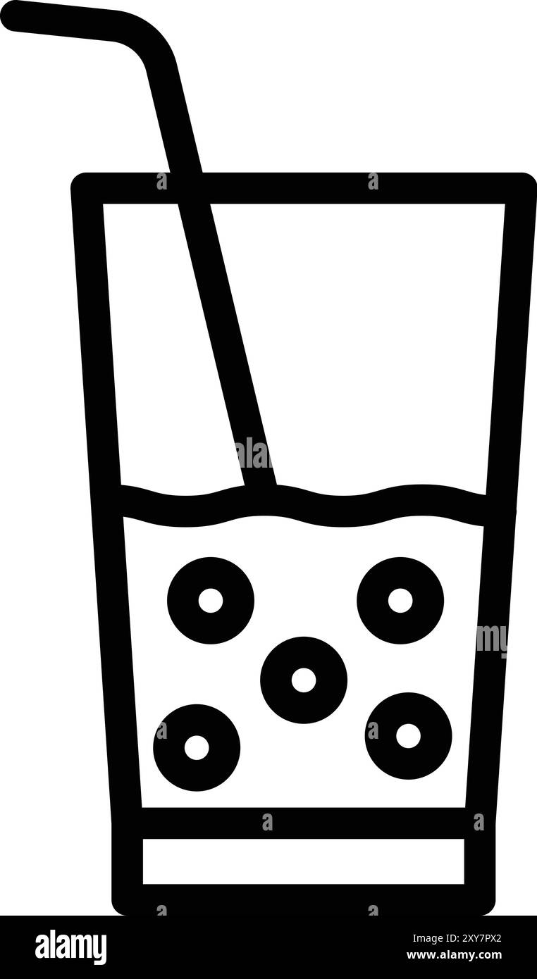 Juice icon simple illustration Black and White Stock Photos & Images ...