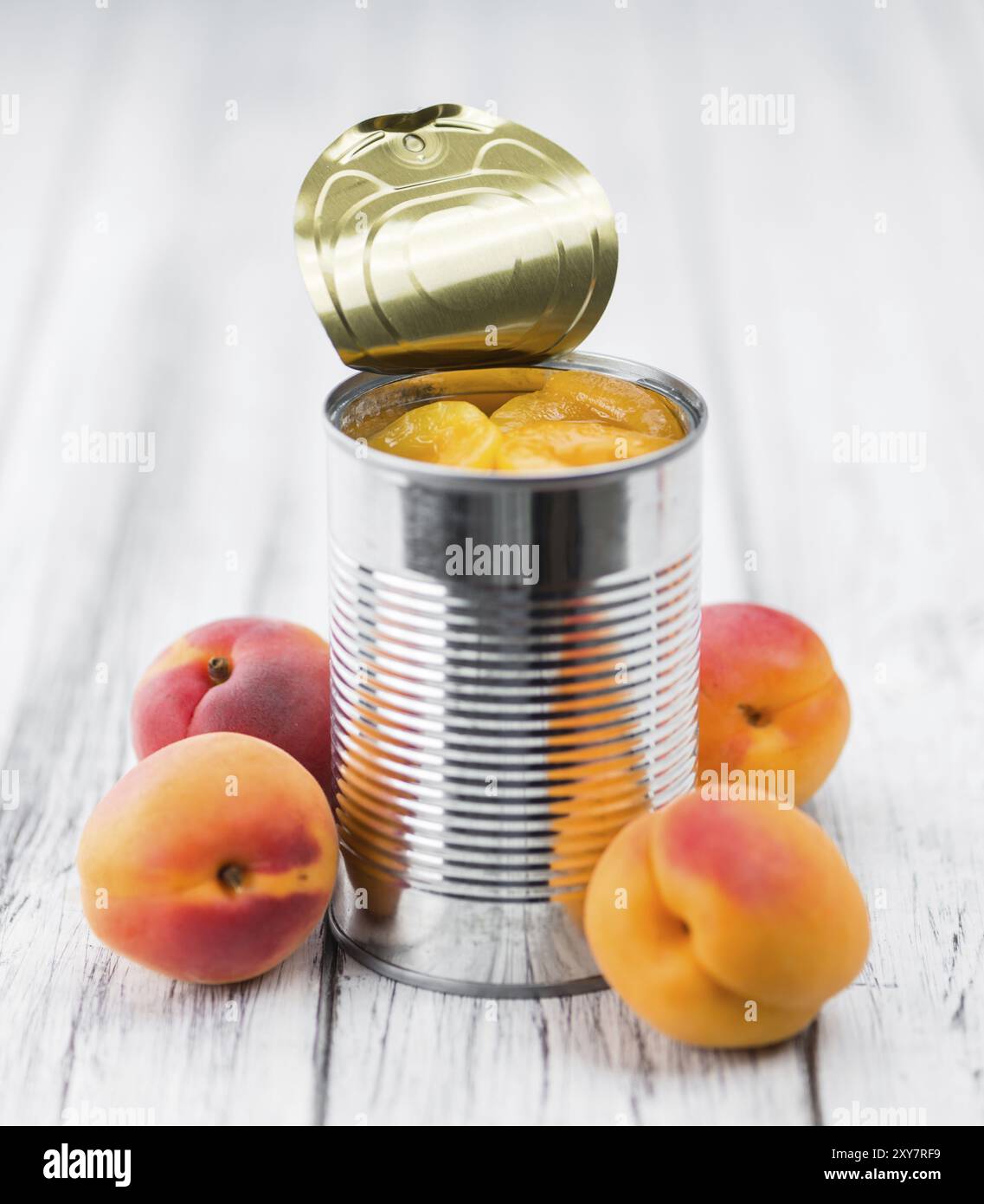 Pickled Apricots on a vintage background as detailed close-up shot ...