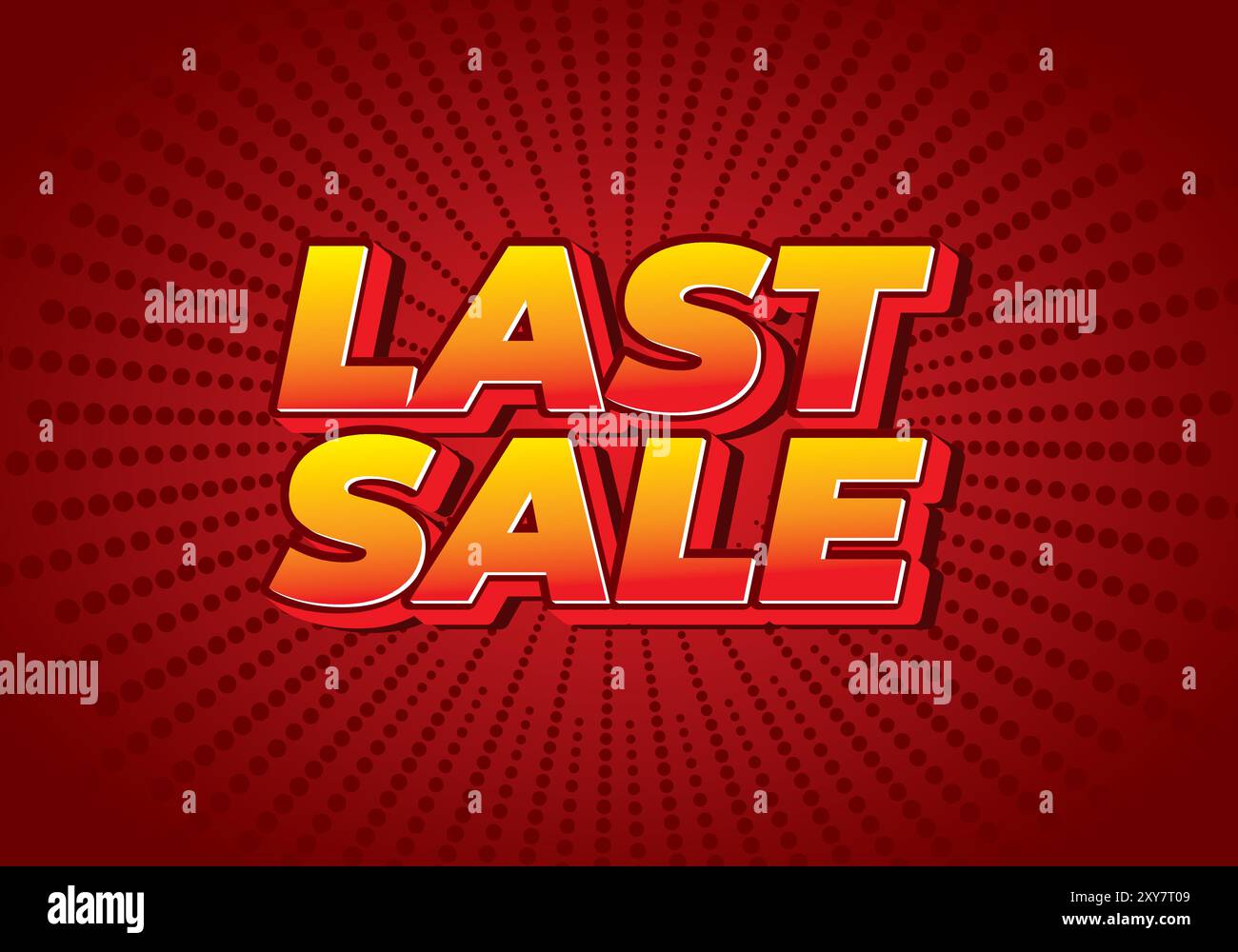 Last sale. Text effect design for ads purpose in 3D style Stock Vector ...