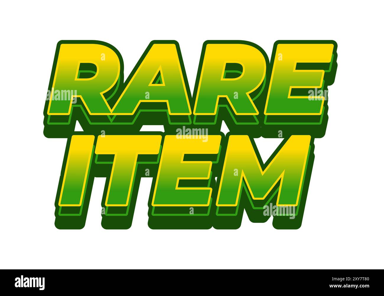 Rare item. Text effect design in 3D style for print ad purpose Stock ...