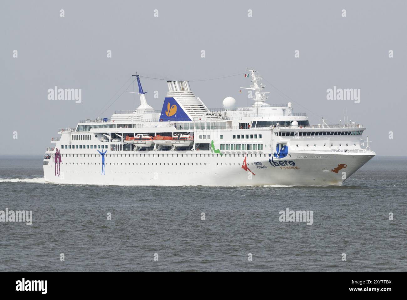 Cruise ship Grand Voyager in port on 30.05.2008 off Cuxhaven IMO number ...