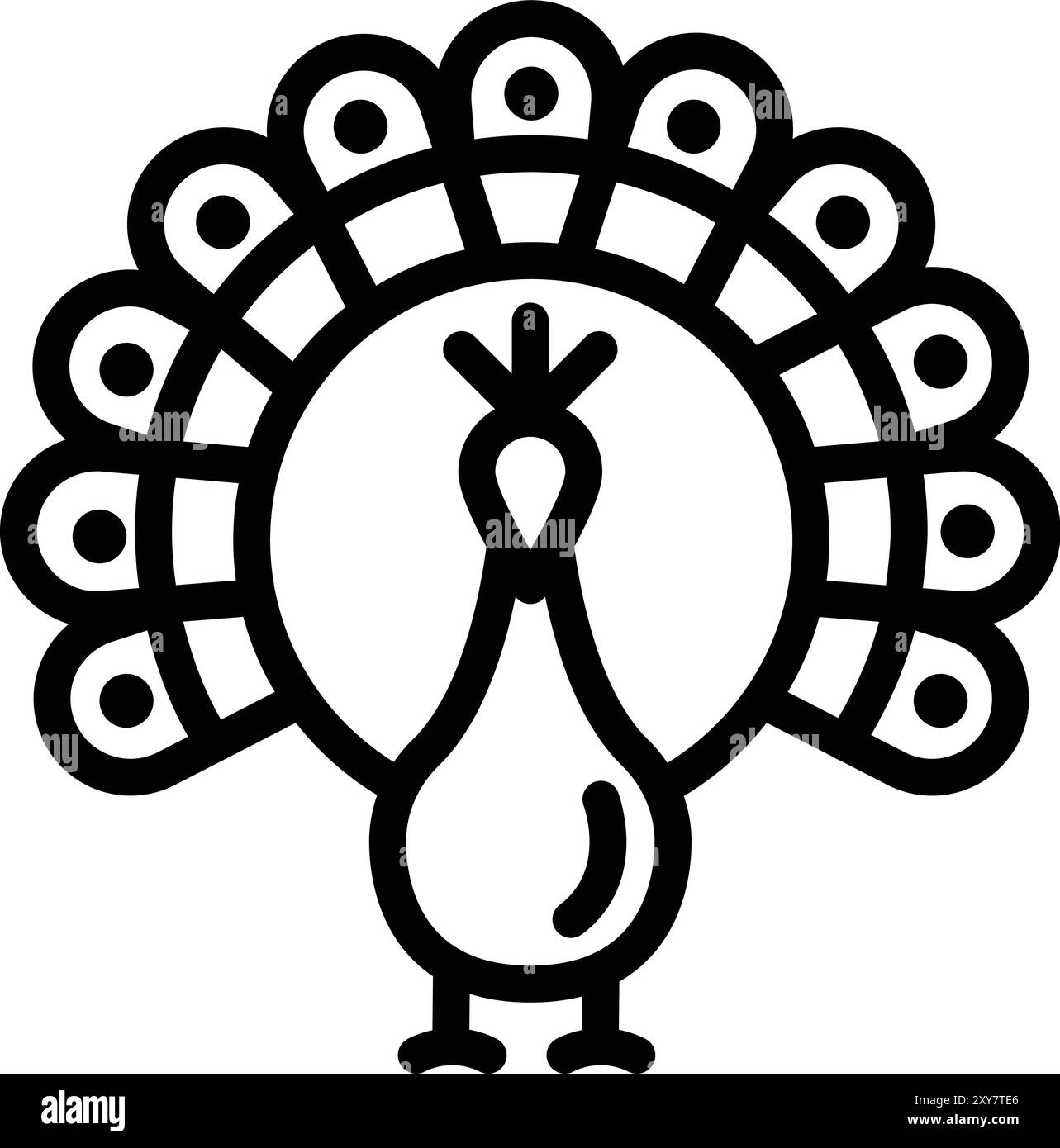 Peacock Vector Icon Design Illustration Stock Vector Image And Art Alamy