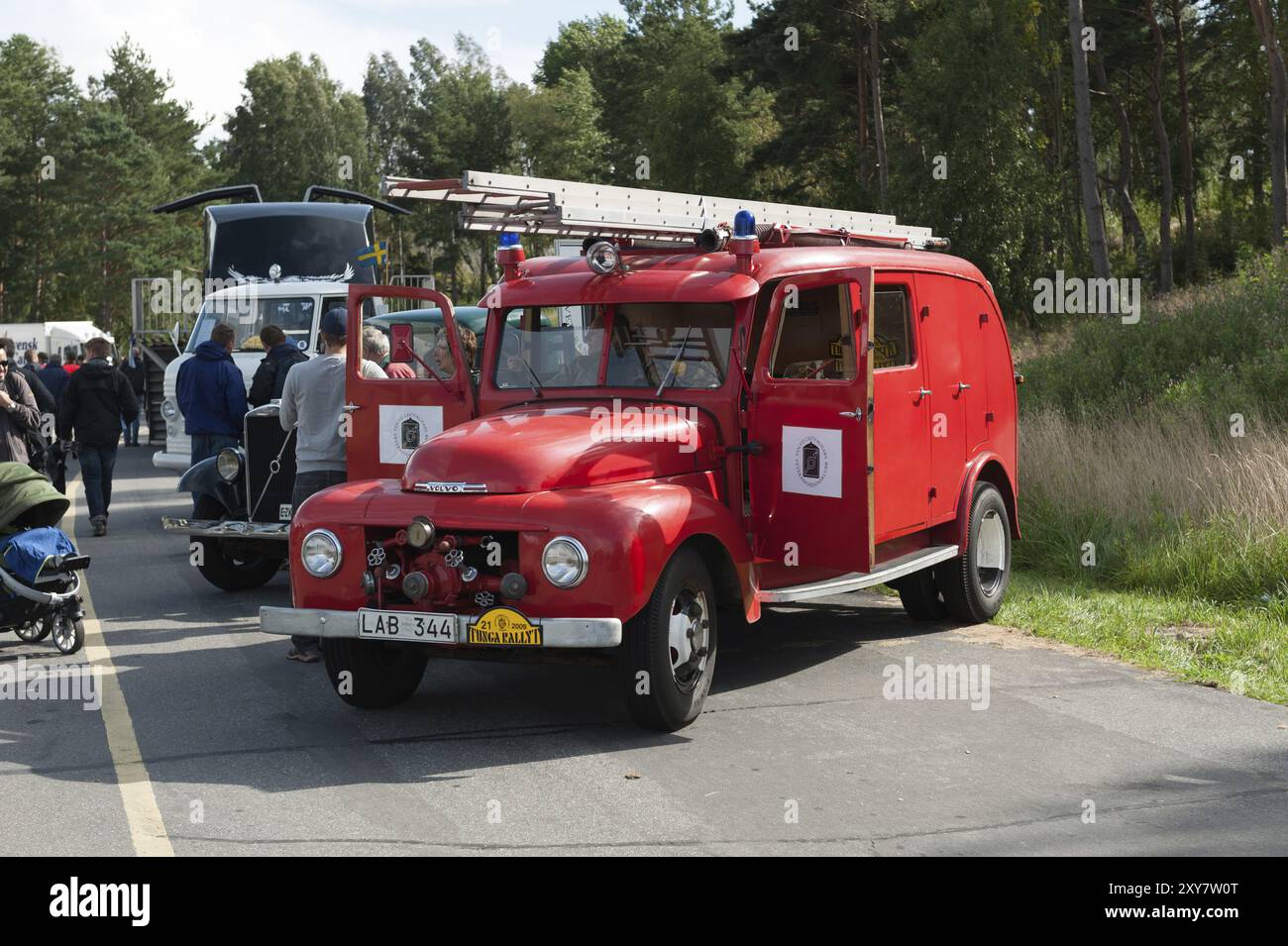 Gothenburg, Sweden, August 29 2009: Vintage Volvo L341 fire truck on ...
