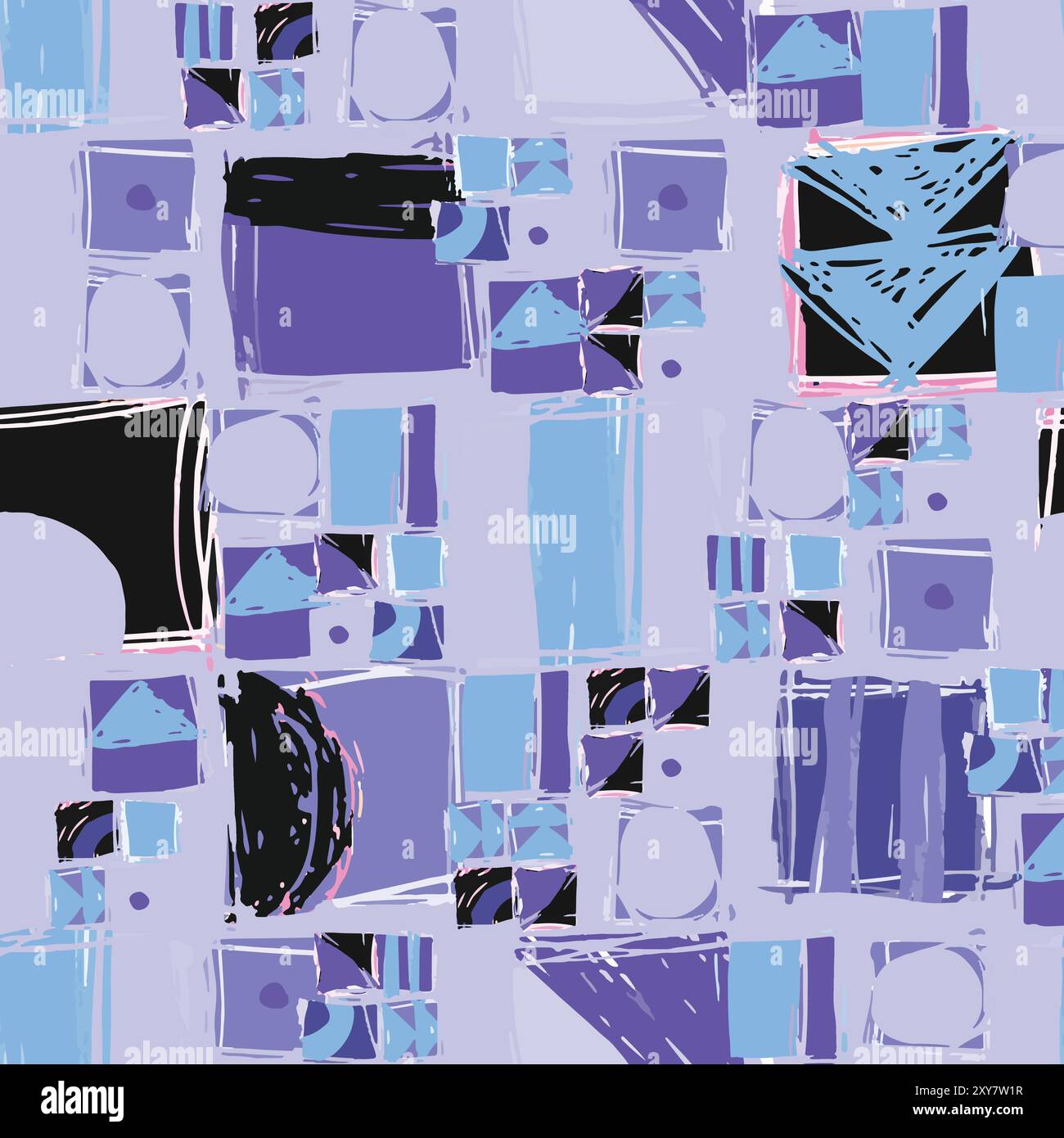 Abstract hand drawn background. The geometric pattern features shapes ...