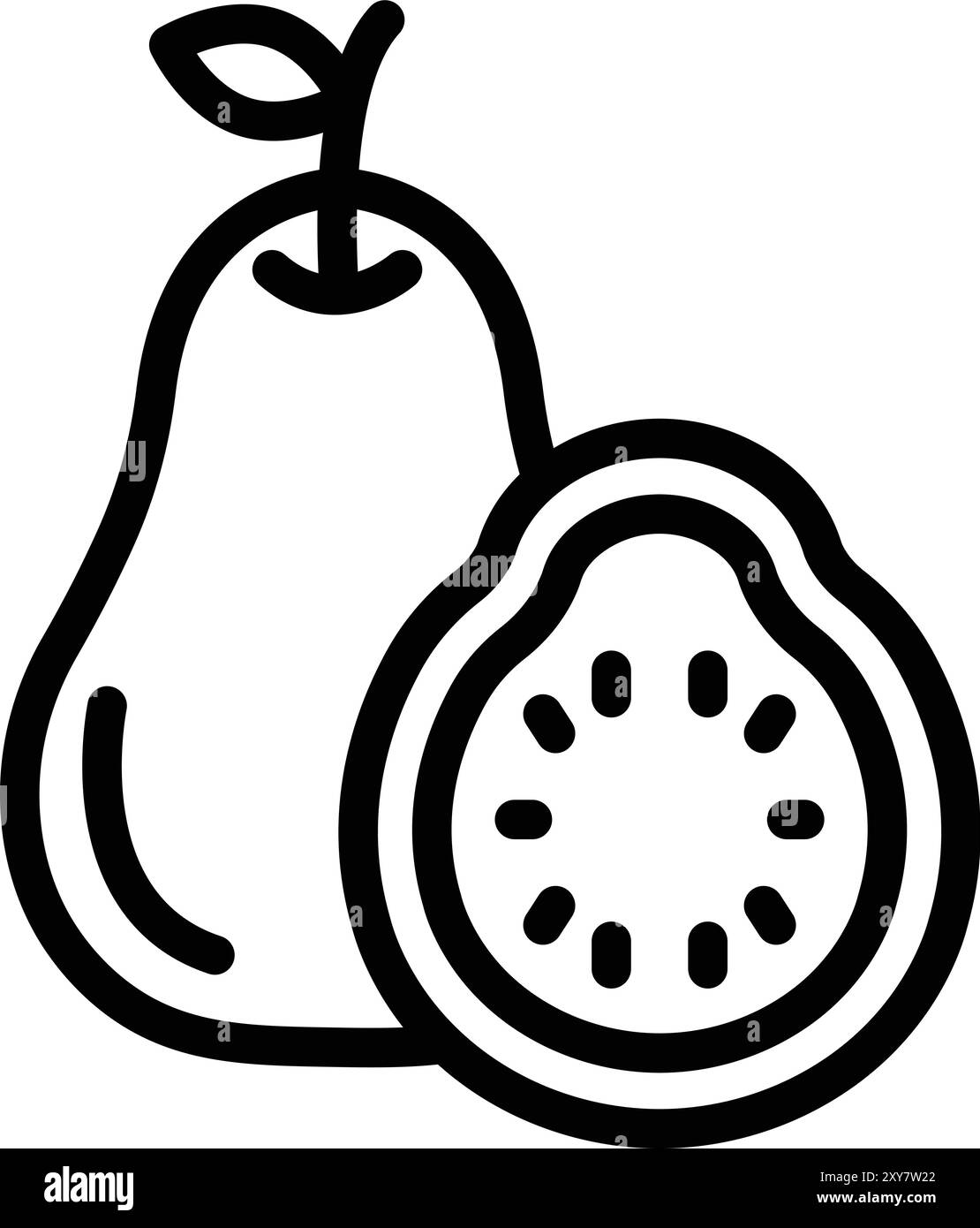 Guava Vector Icon Design Illustration Stock Vector Image & Art - Alamy