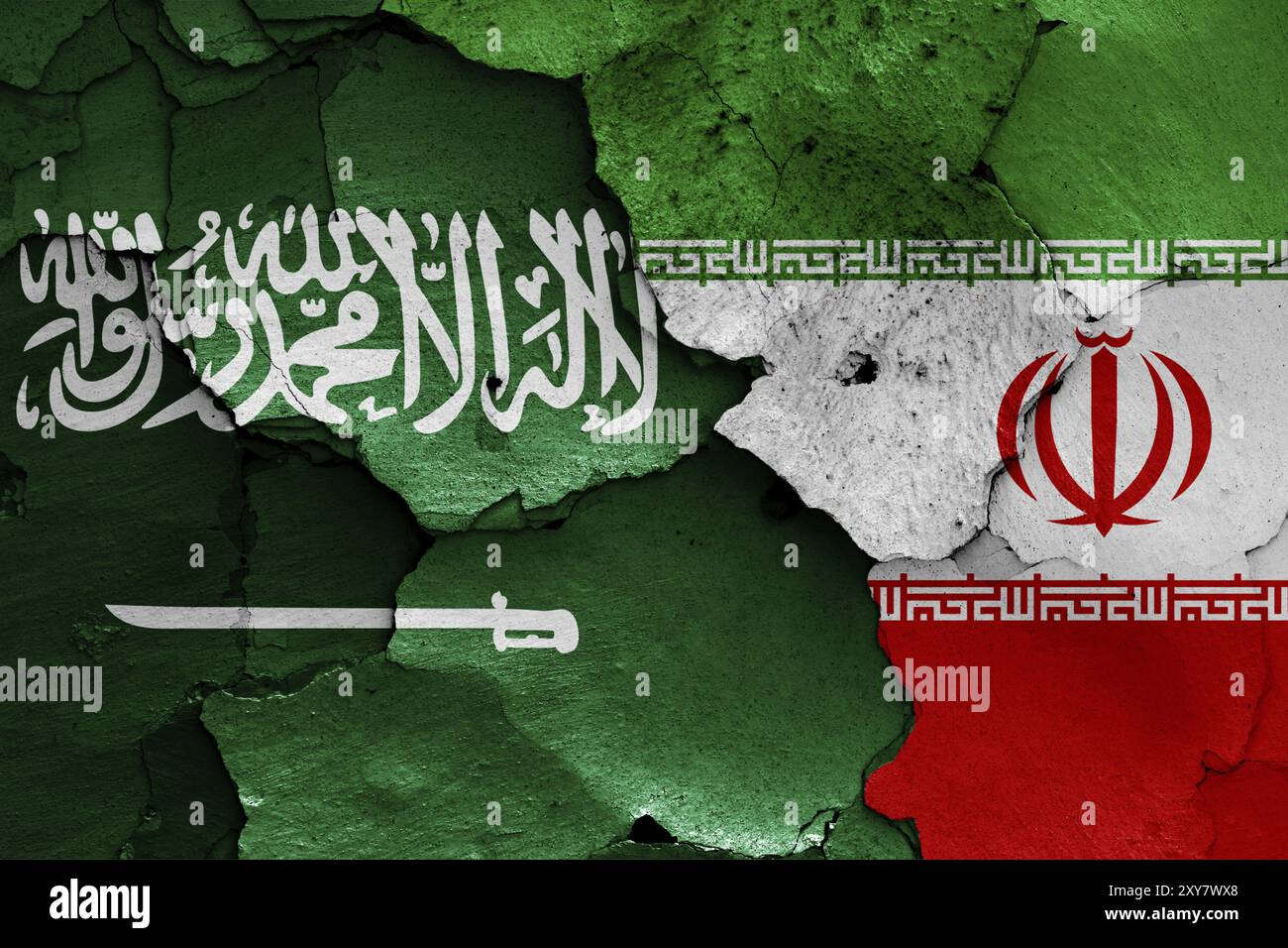 Iran saudi arabia flag hi-res stock photography and images - Alamy