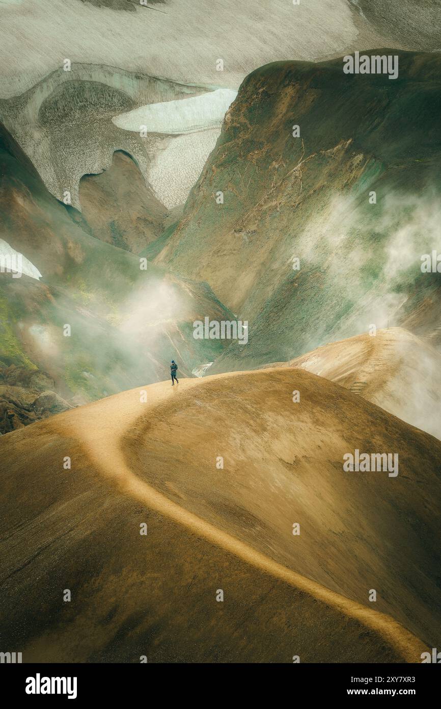 Kerlingarfjoll, a very remote area in Icelandic Highlands, with ...