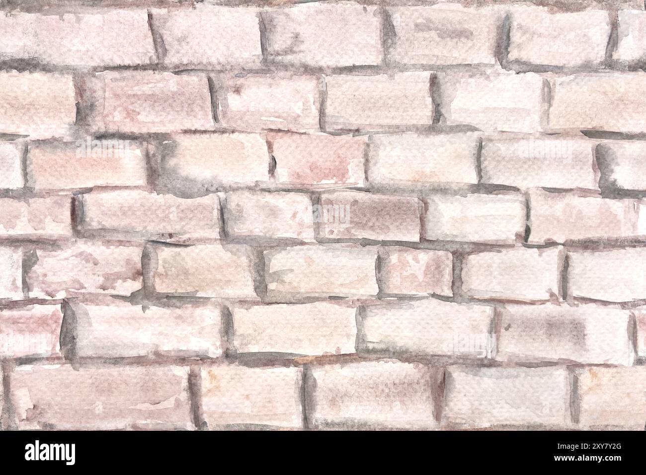 Limestone wall watercolor background. Brown, creamy and pinkish shades ...