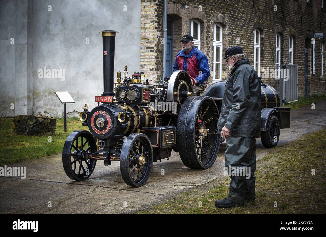 MILDENBERG, GERMANY, MAY 05: old vehicle with steam-engine on an ...