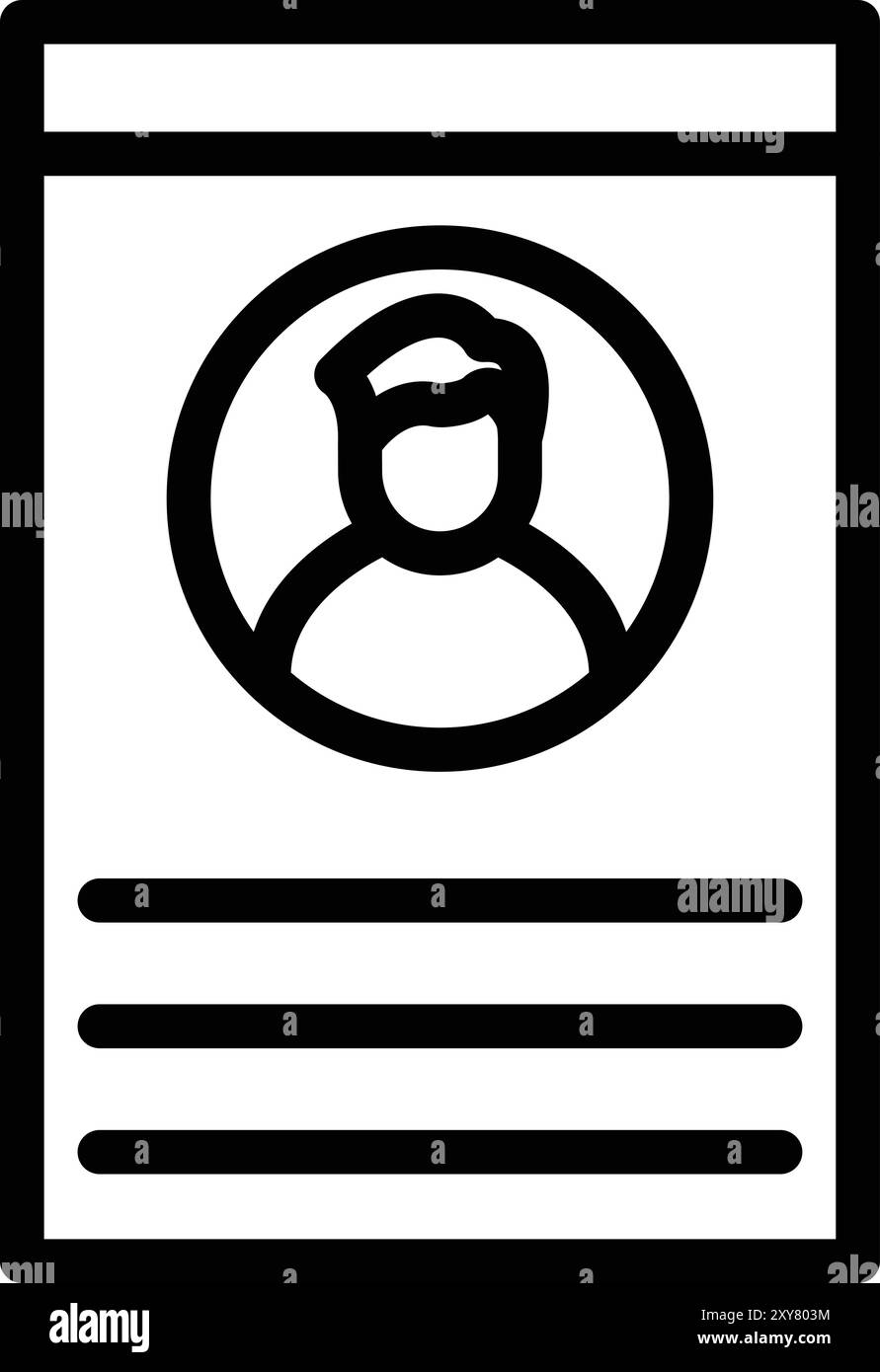 Profile Vector Icon Design Illustration Stock Vector Image & Art - Alamy