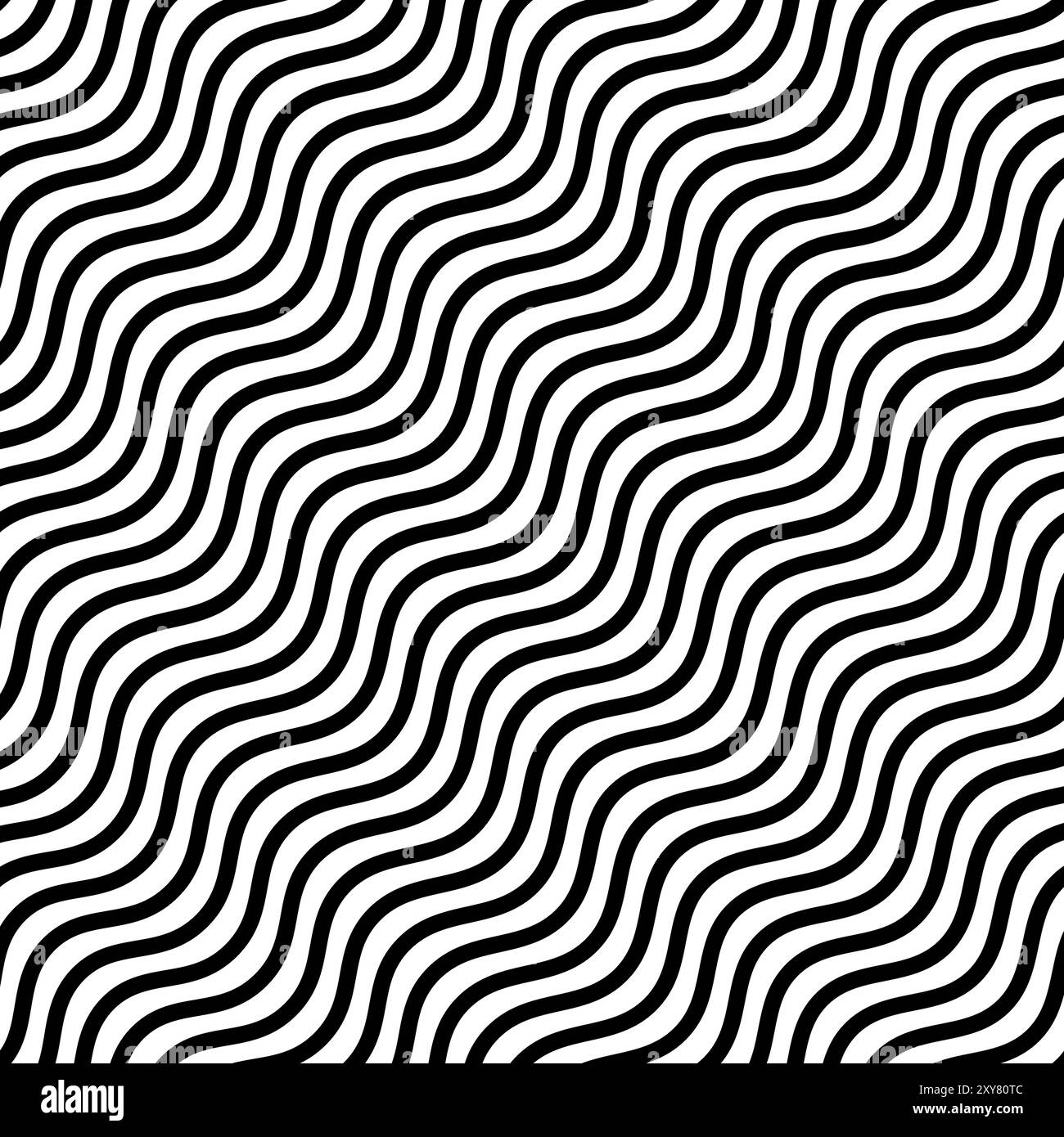 Wave seamless texture, black lines on white background. Vector Stock ...