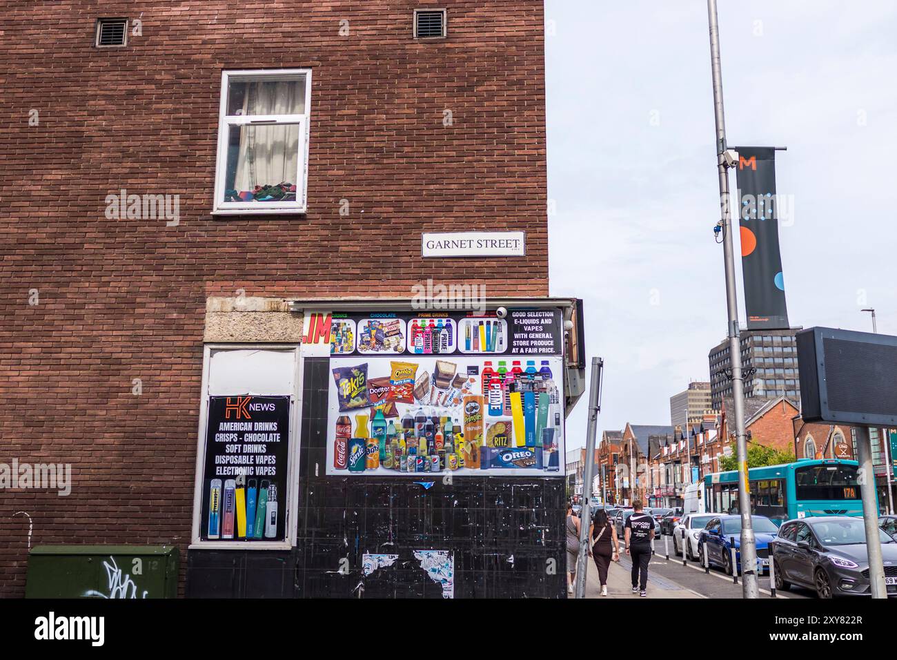 Middlesbrough, UK. 28th August 2024. Boarded up windows in Garnet ...