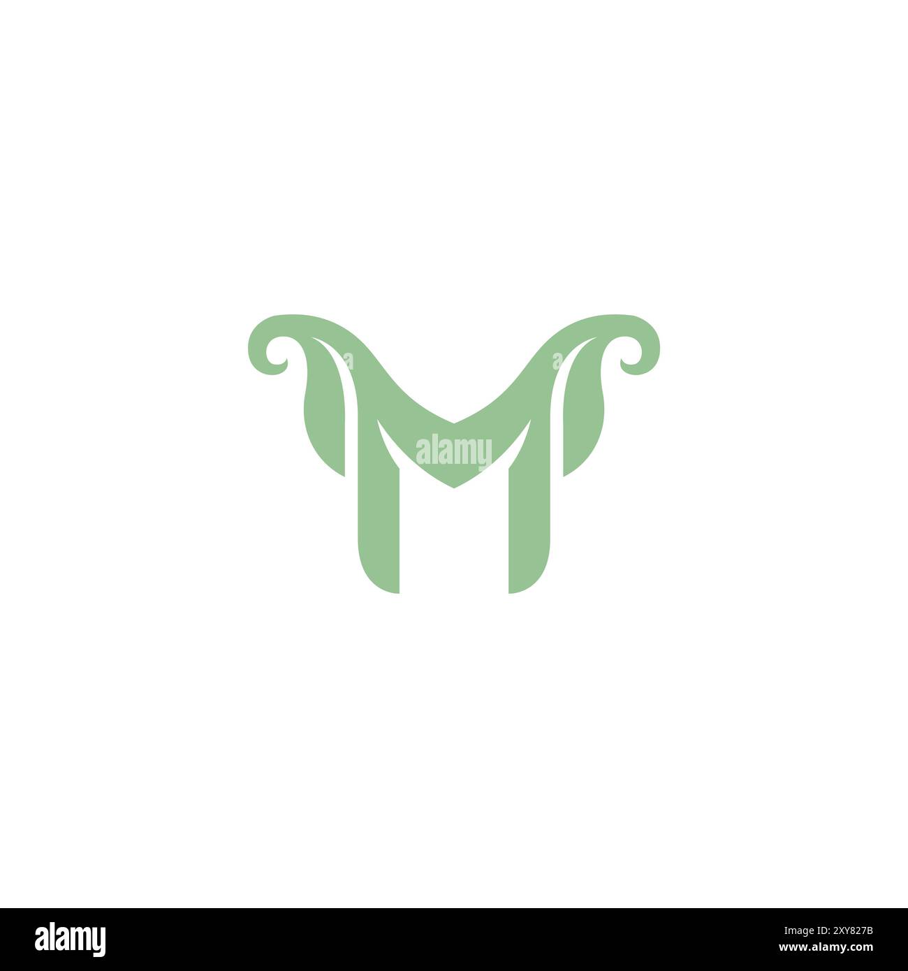 Letter M leaf Logo Vector. Organic Letter M Icon Stock Vector Image ...