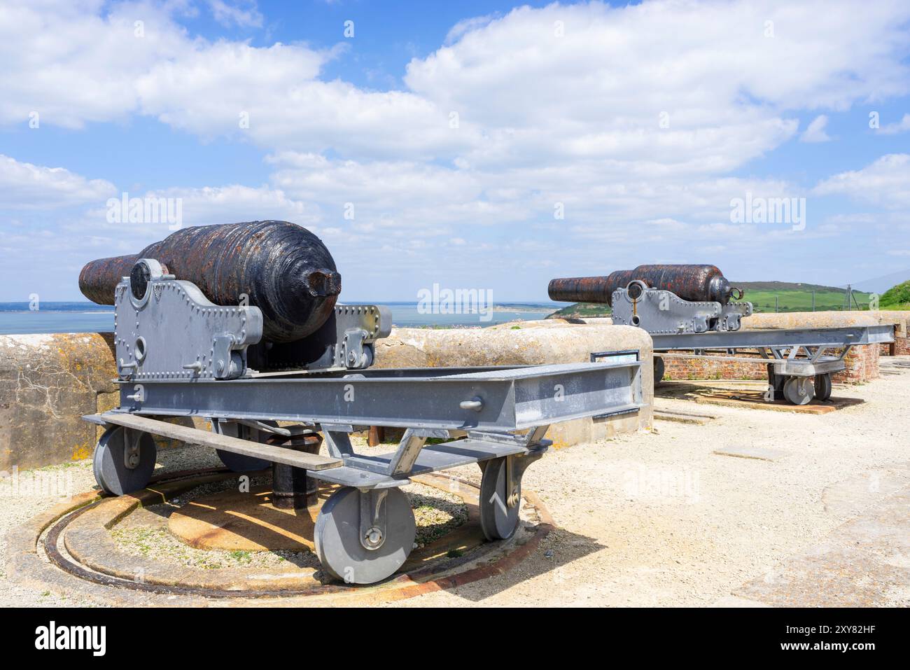 The Needles Old Battery Isle of Wight UK - Gun emplacement at the Old ...