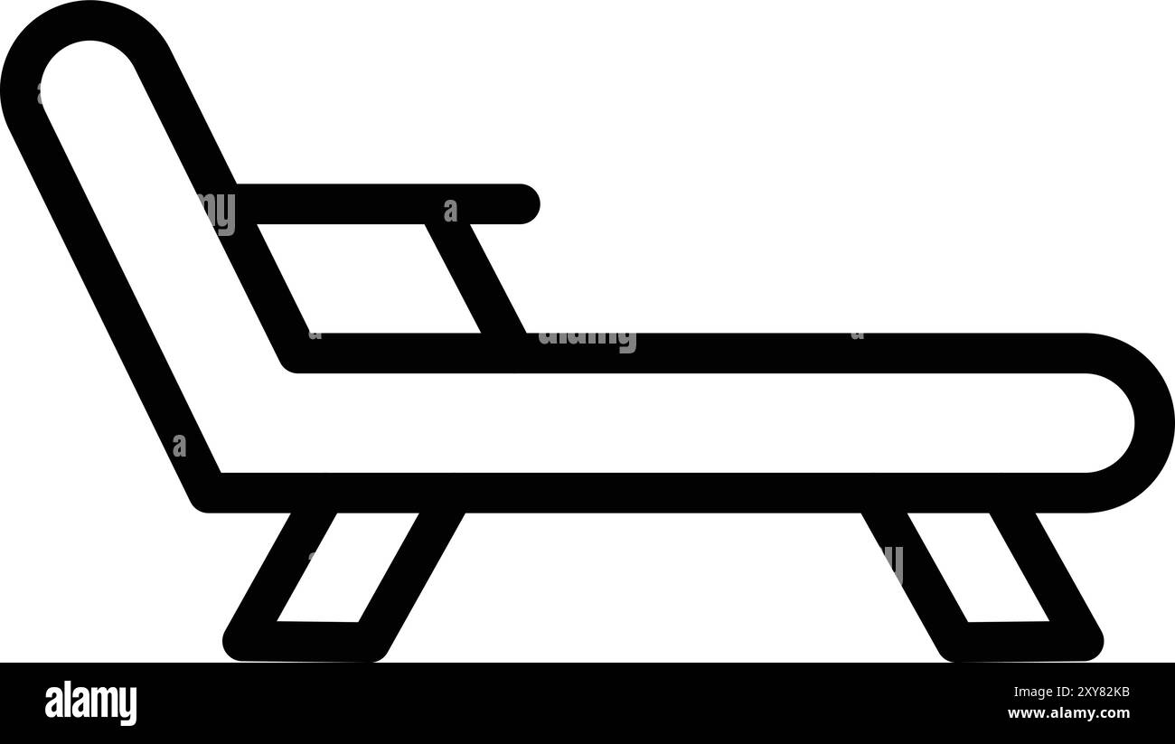 Deck chair Vector Icon Design Illustration Stock Vector Image & Art - Alamy