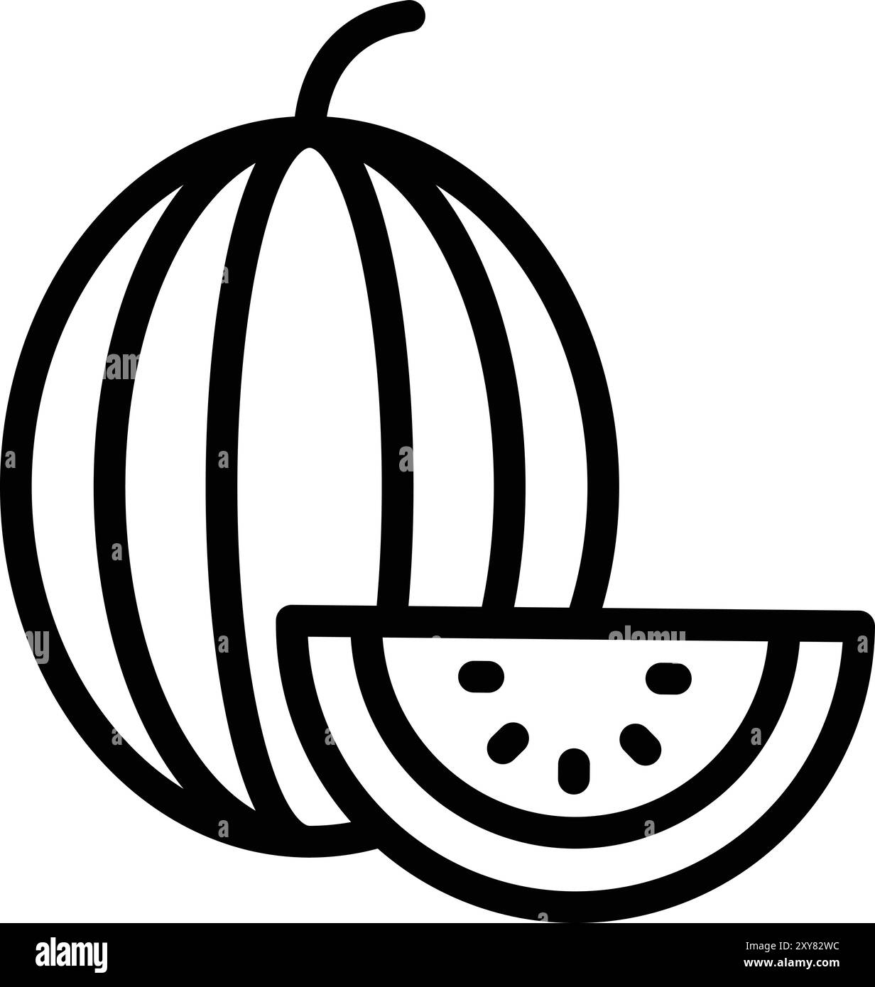 Clipart watermelon Black and White Stock Photos & Images - Alamy