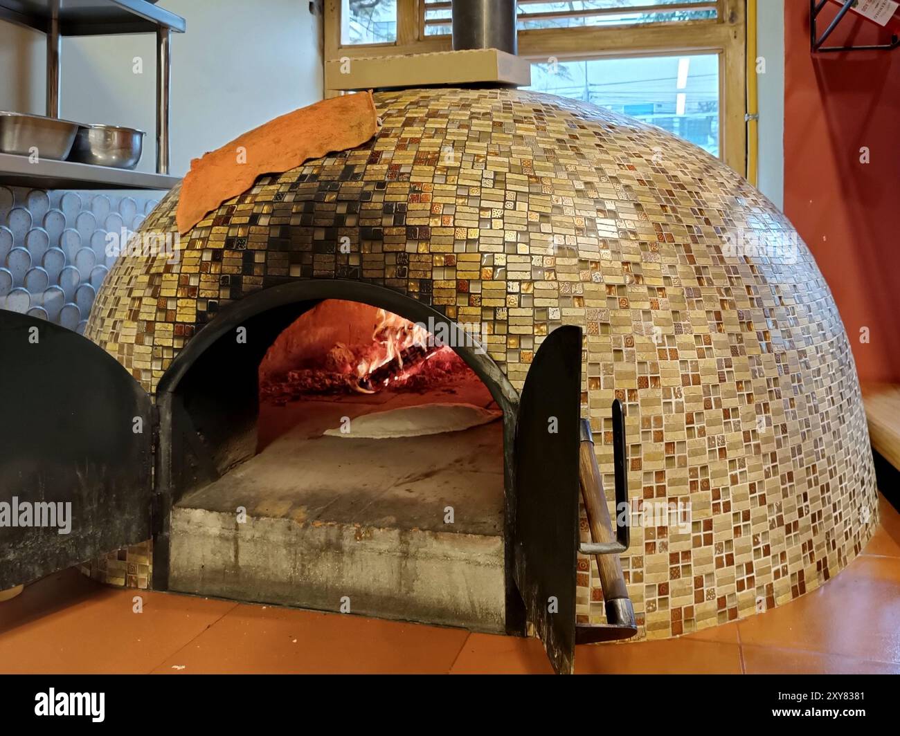 Making Italian calzone step by step, traditional Italian food Stock ...