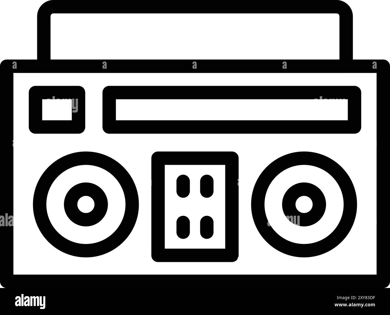 Boombox vector icon design Stock Vector Images - Alamy