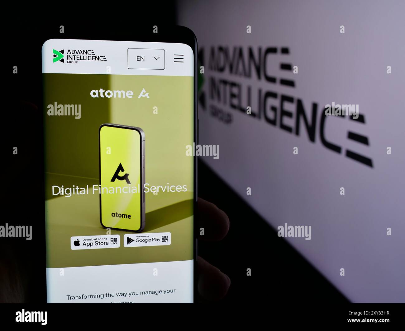 Atome financial logo hi-res stock photography and images - Alamy