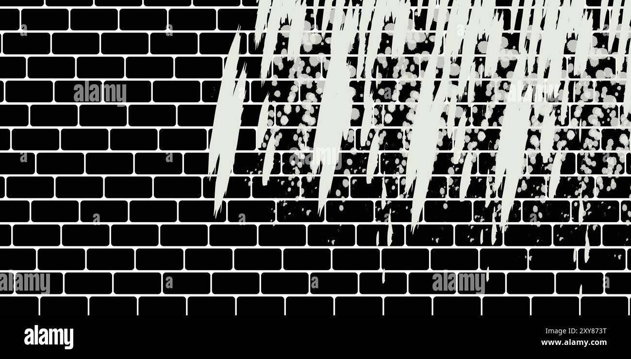 Brick wall, red relief texture with shadow, vector background ...