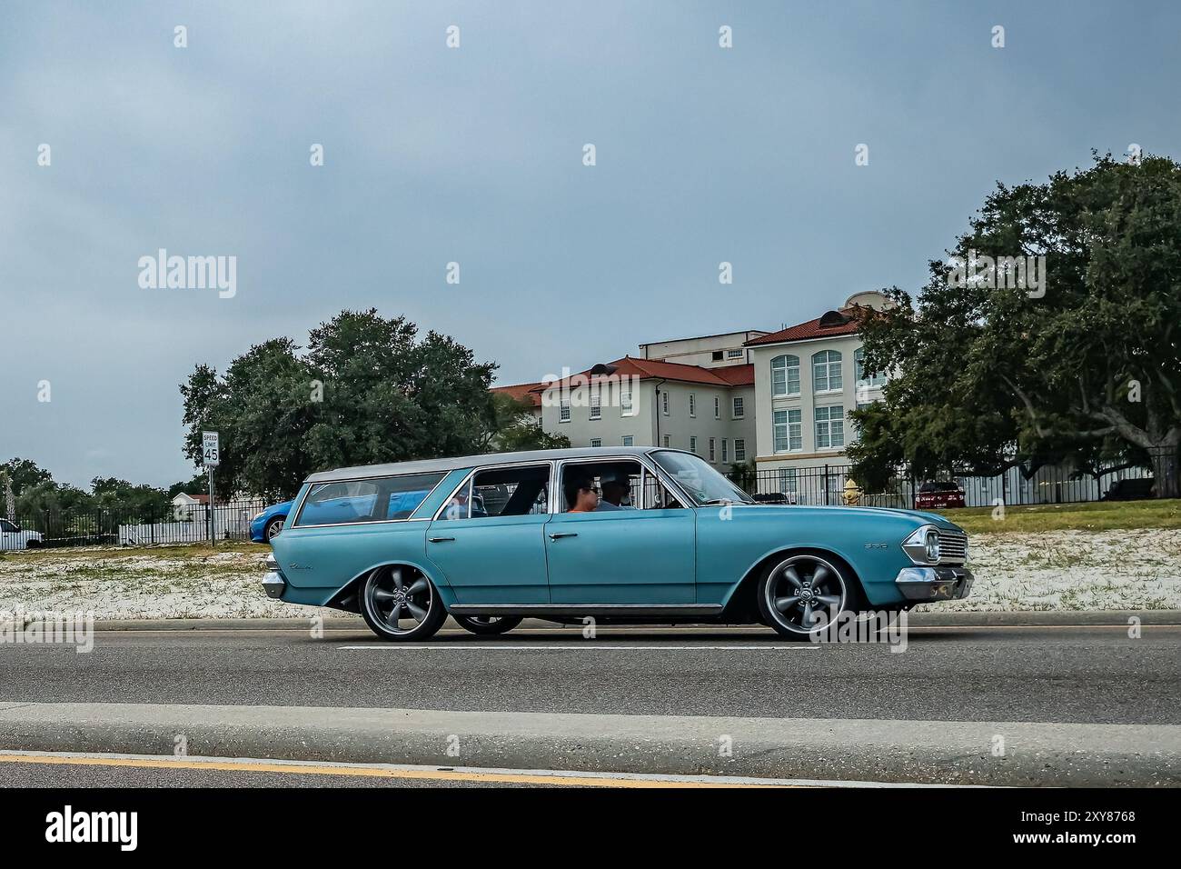 Gulfport, MS - October 05, 2023: Wide angle side view of a 1964 AMC ...