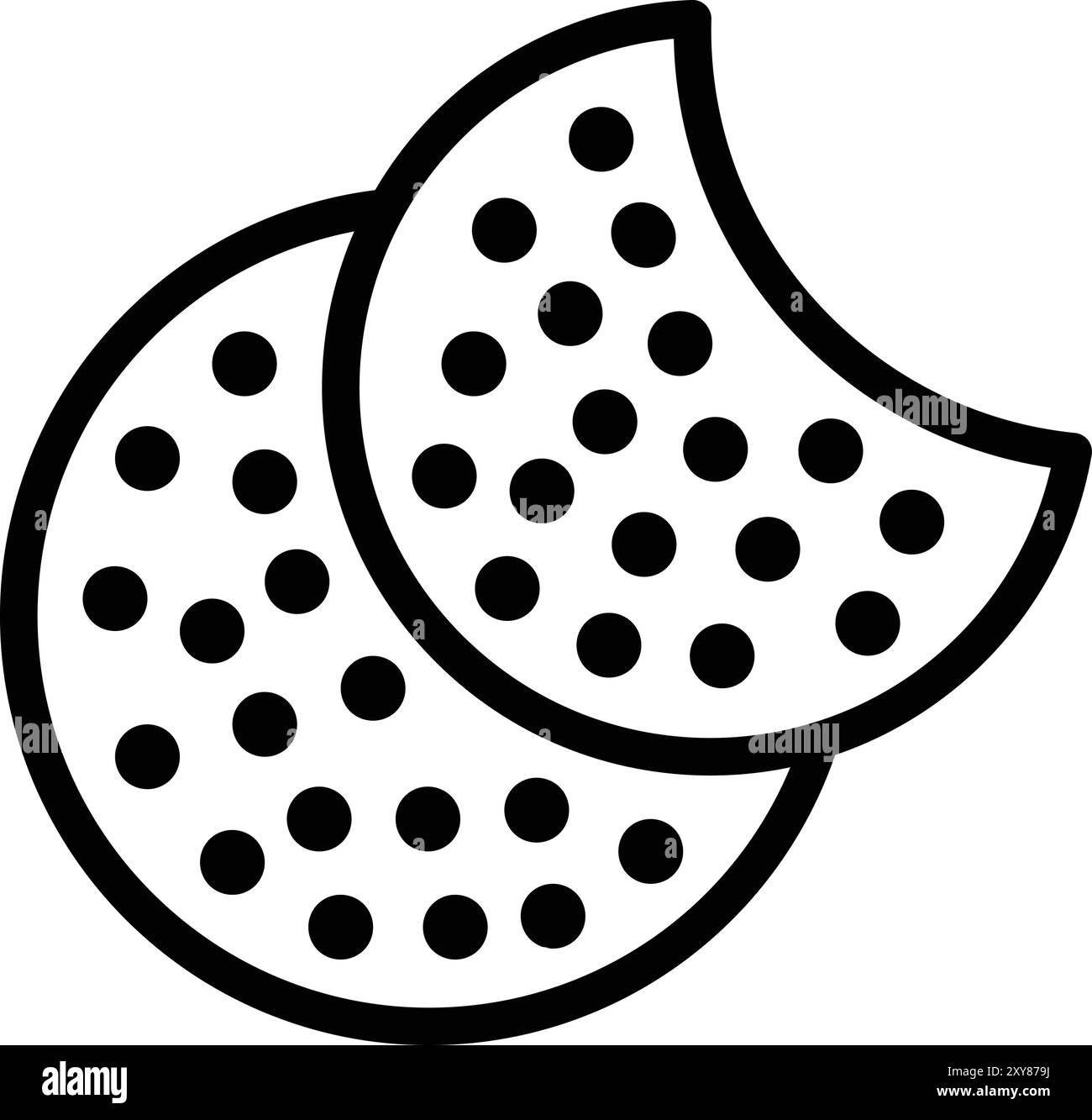 Cookie icon vector symbol Black and White Stock Photos & Images - Alamy