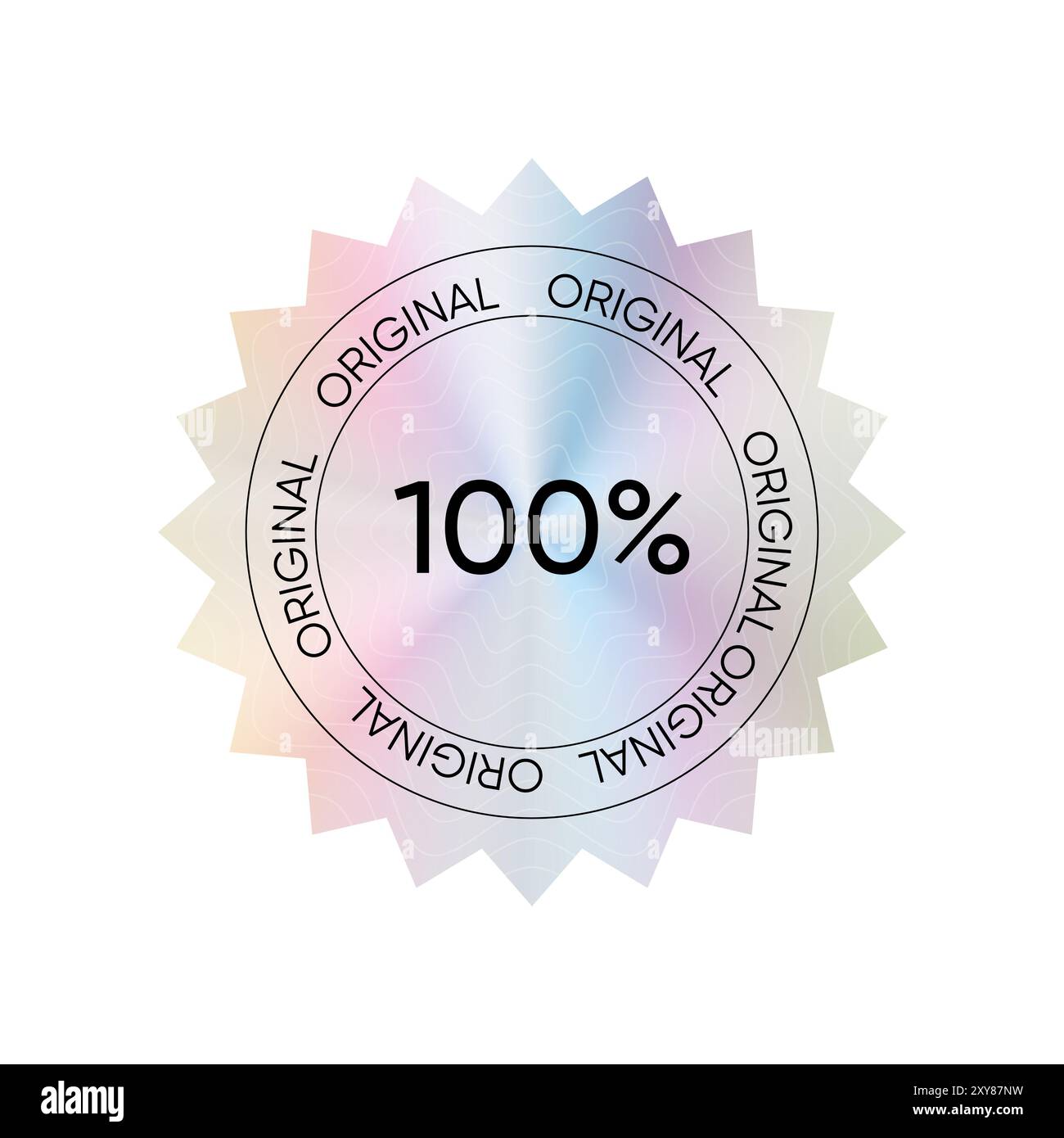 Color holographic sticker, holographic effect label, original product ...