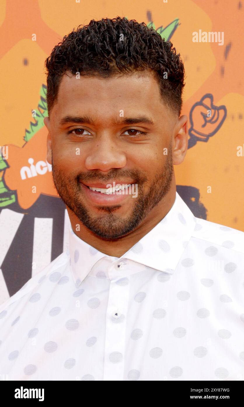 Russell Wilson at the Nickelodeon Kids' Choice Sports Awards 2016 held ...