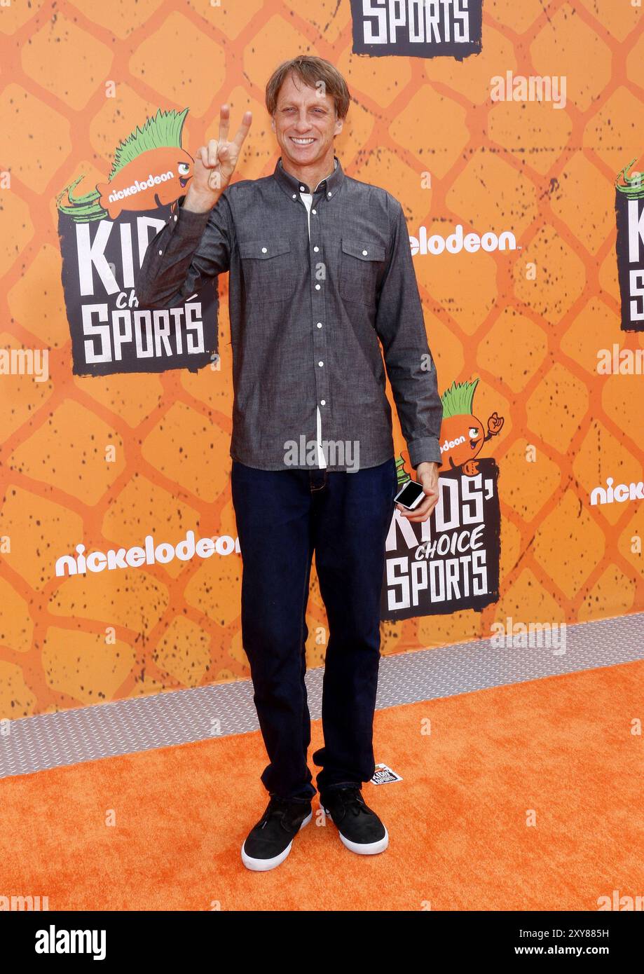 Tony Hawk at the Nickelodeon Kids' Choice Sports Awards 2016 held at ...