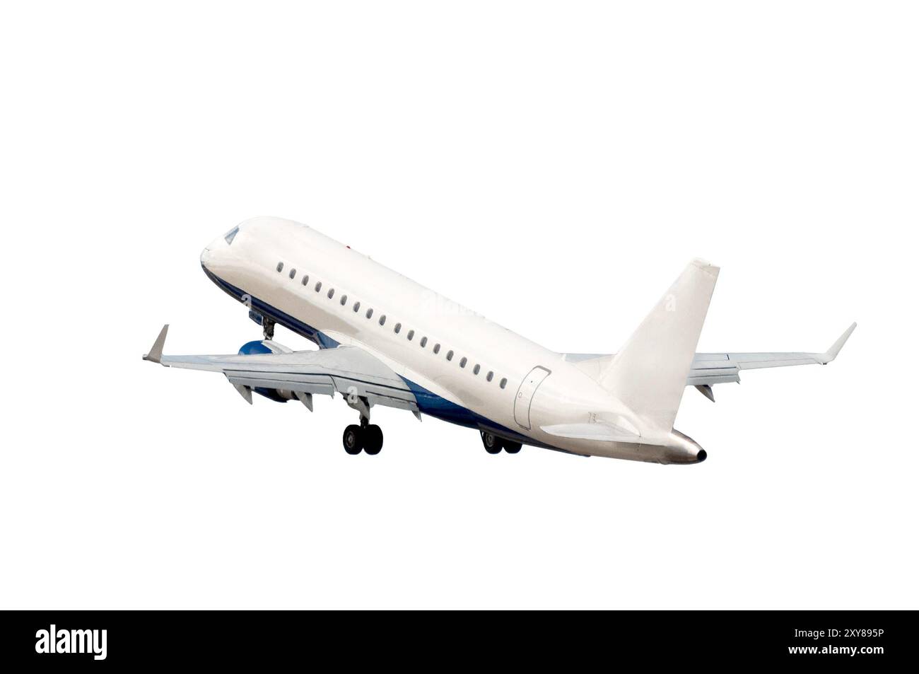 Blank passenger airplane taking off Stock Photo - Alamy