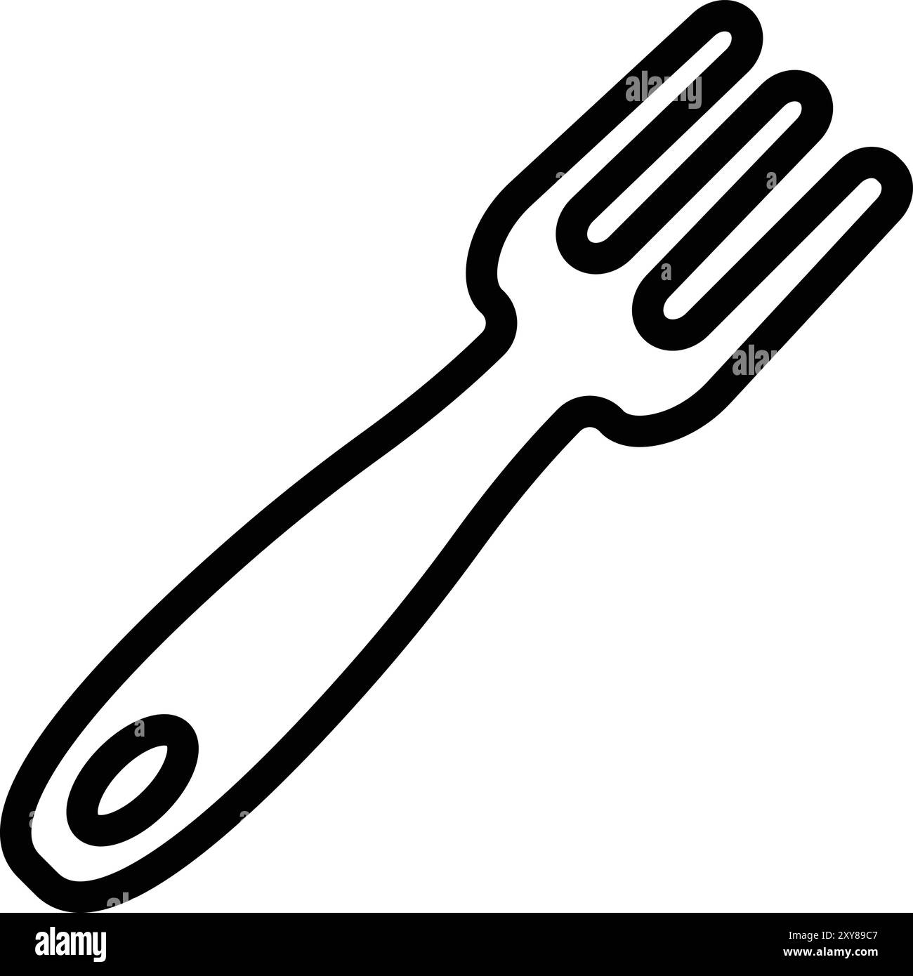 Fork Vector Icon Design Illustration Stock Vector Image & Art - Alamy