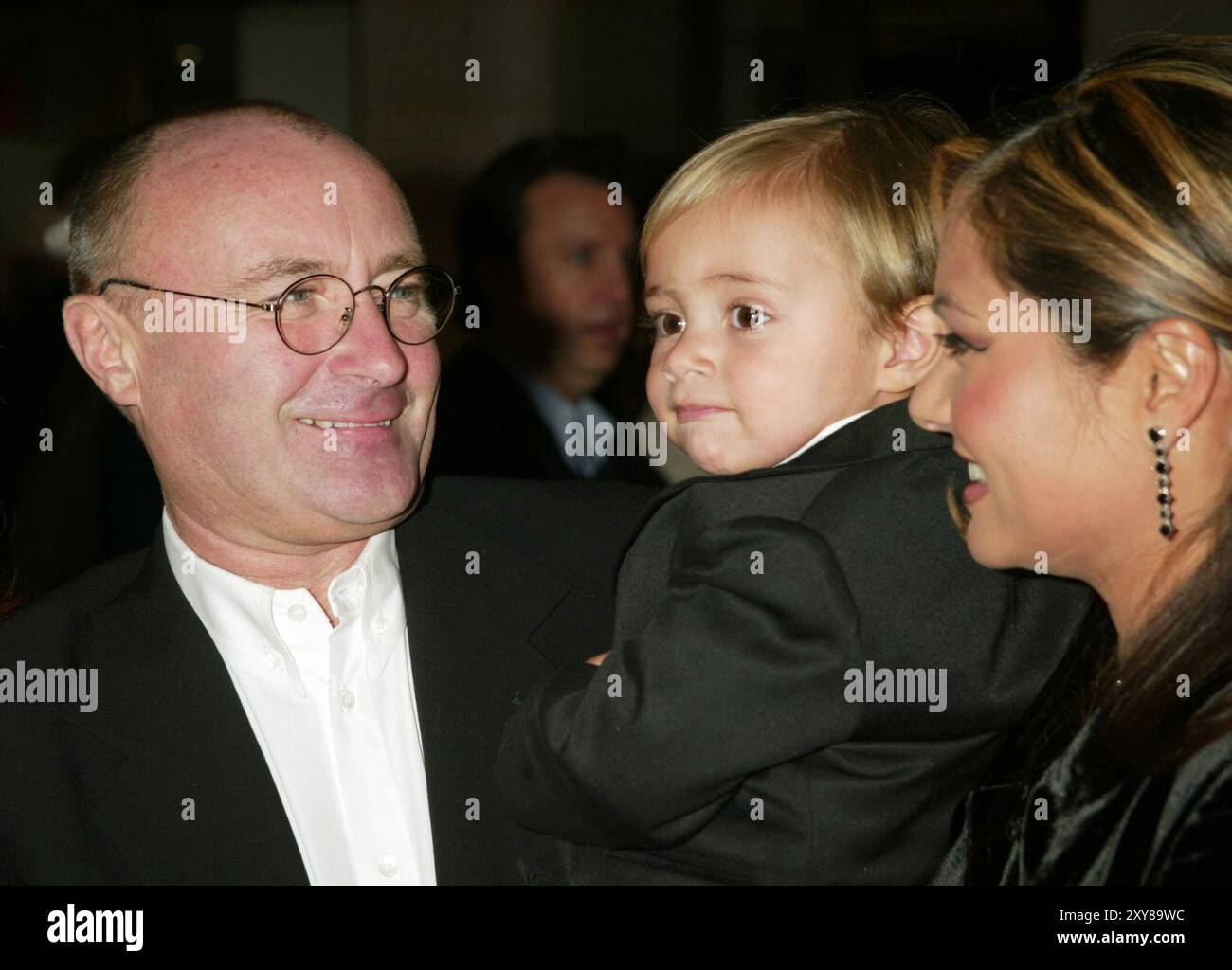 Phil Collins with son Nicholas Collins and wife Orianne Cevey Collins ...