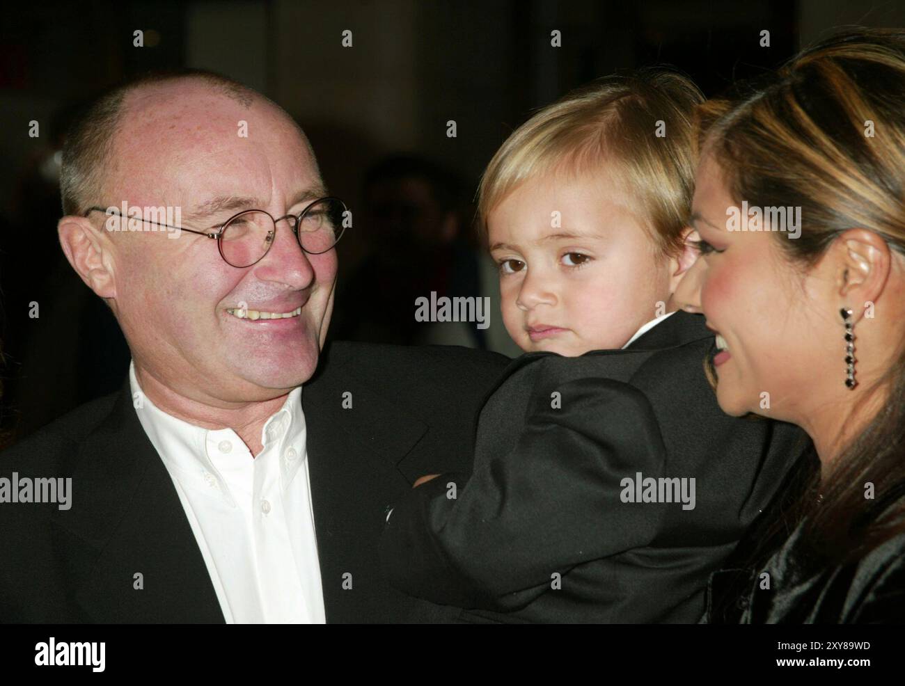 Phil Collins with son Nicholas Collins and wife Orianne Cevey Collins ...