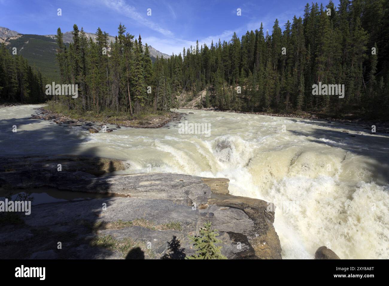 Sunwapta Falls in Jasper National Park Alberta Canada Stock Photo - Alamy