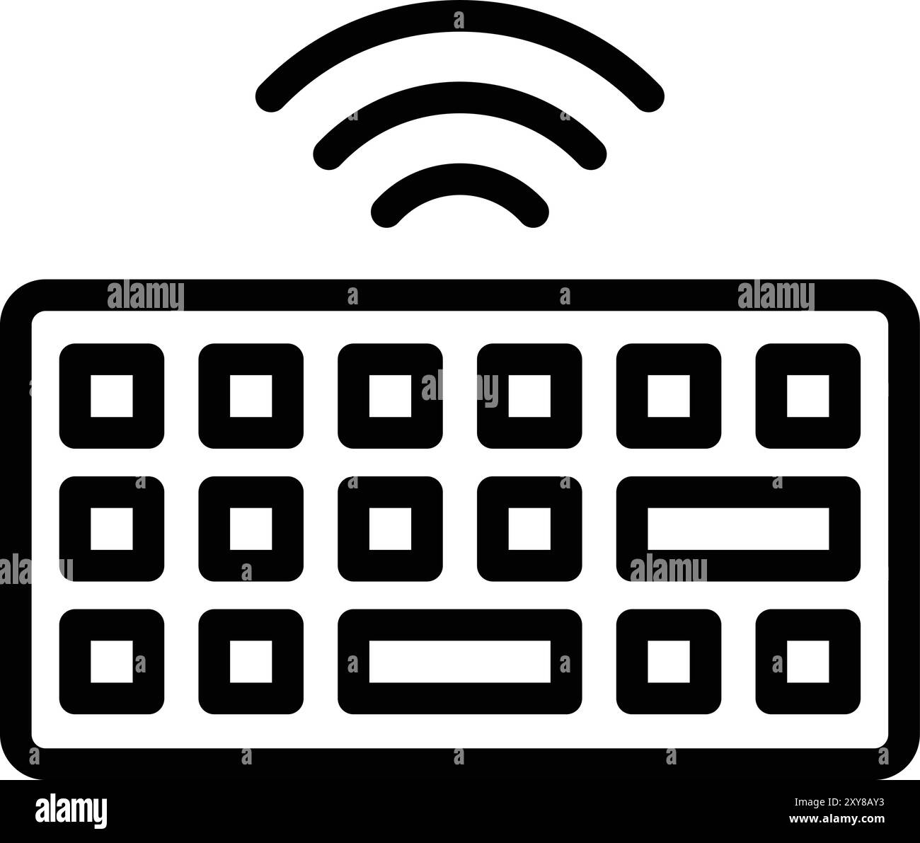 Wireless keyboard logo Black and White Stock Photos & Images - Alamy