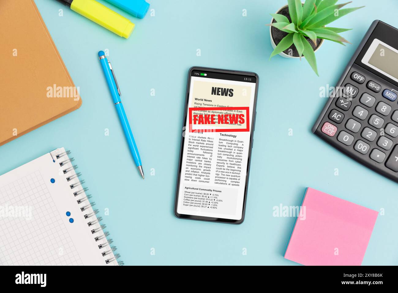 Fake news on internet, mobile app, fake verification Stock Photo - Alamy