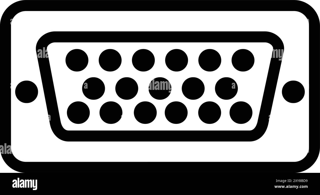 Vga Vector Icon Design Illustration Stock Vector Image & Art - Alamy